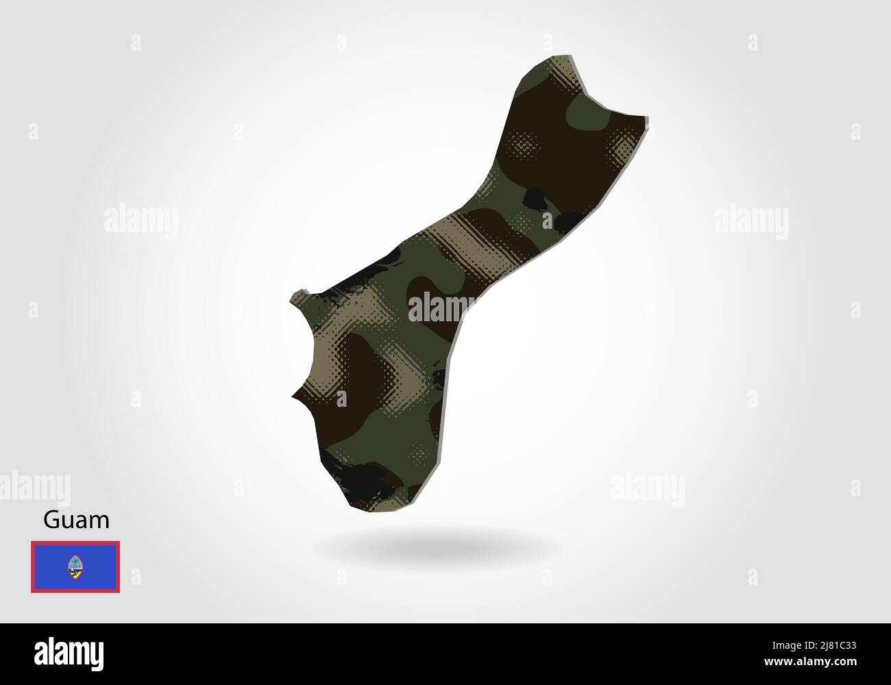 guam map with camouflage pattern, Forest - green texture in map ...