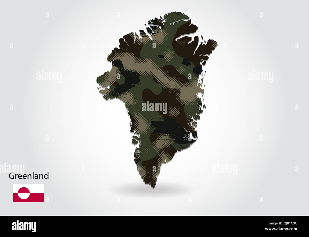 greenland map with camouflage pattern, Forest - green texture in map ...