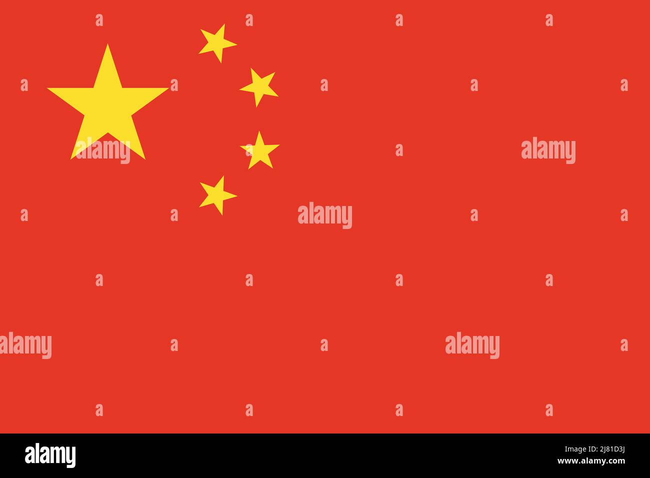 Flag of China. Chinese national symbol in official colors. Template ...