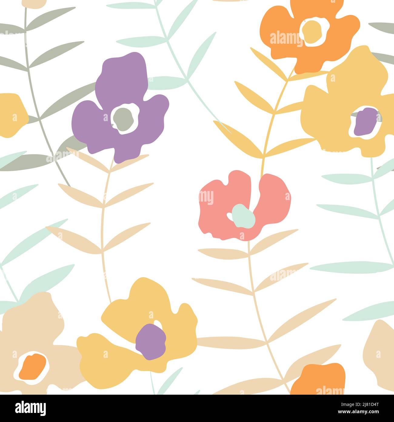 Seamless floral pattern with roses based on traditional folk art ...