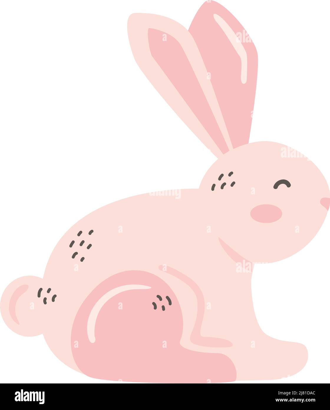 cute pink rabbit animal character Stock Vector Image & Art - Alamy