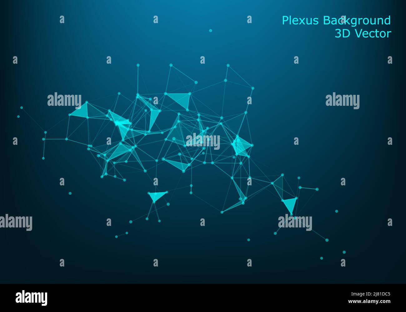 Abstract vector particles and lines. Plexus effect. Futuristic illustration. Polygonal Cyber ...