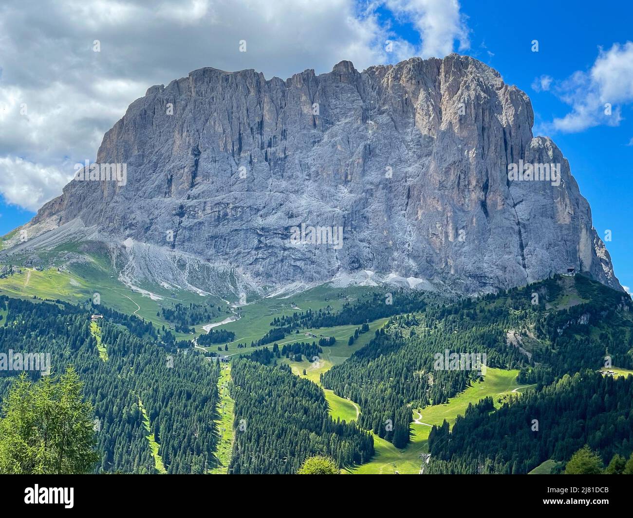 Colors of the Dolomites in the Funes view of the valley in Southern ...