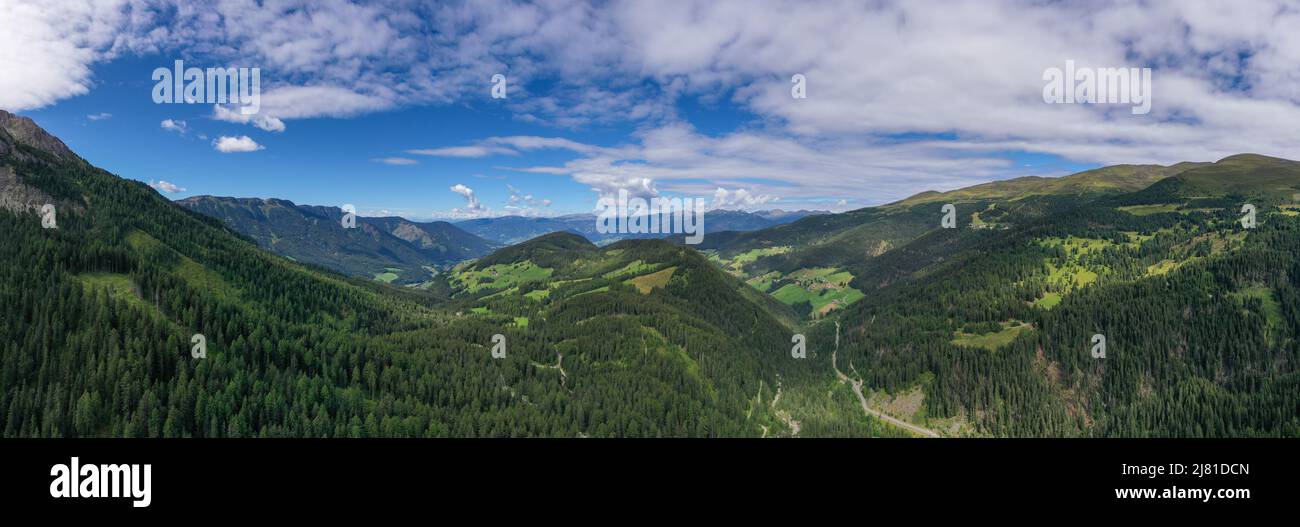 Colors of the Dolomites in the Funes view of the valley in Southern ...