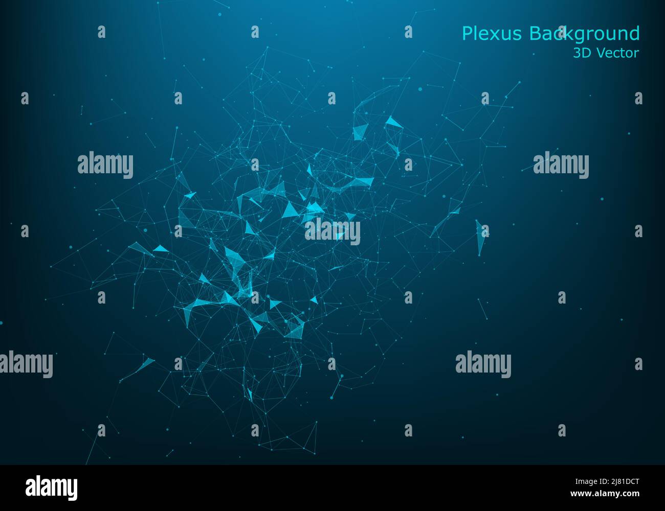 Abstract plexus background with connected lines and dots. Wave flow. Plexus geometric effect Big ...
