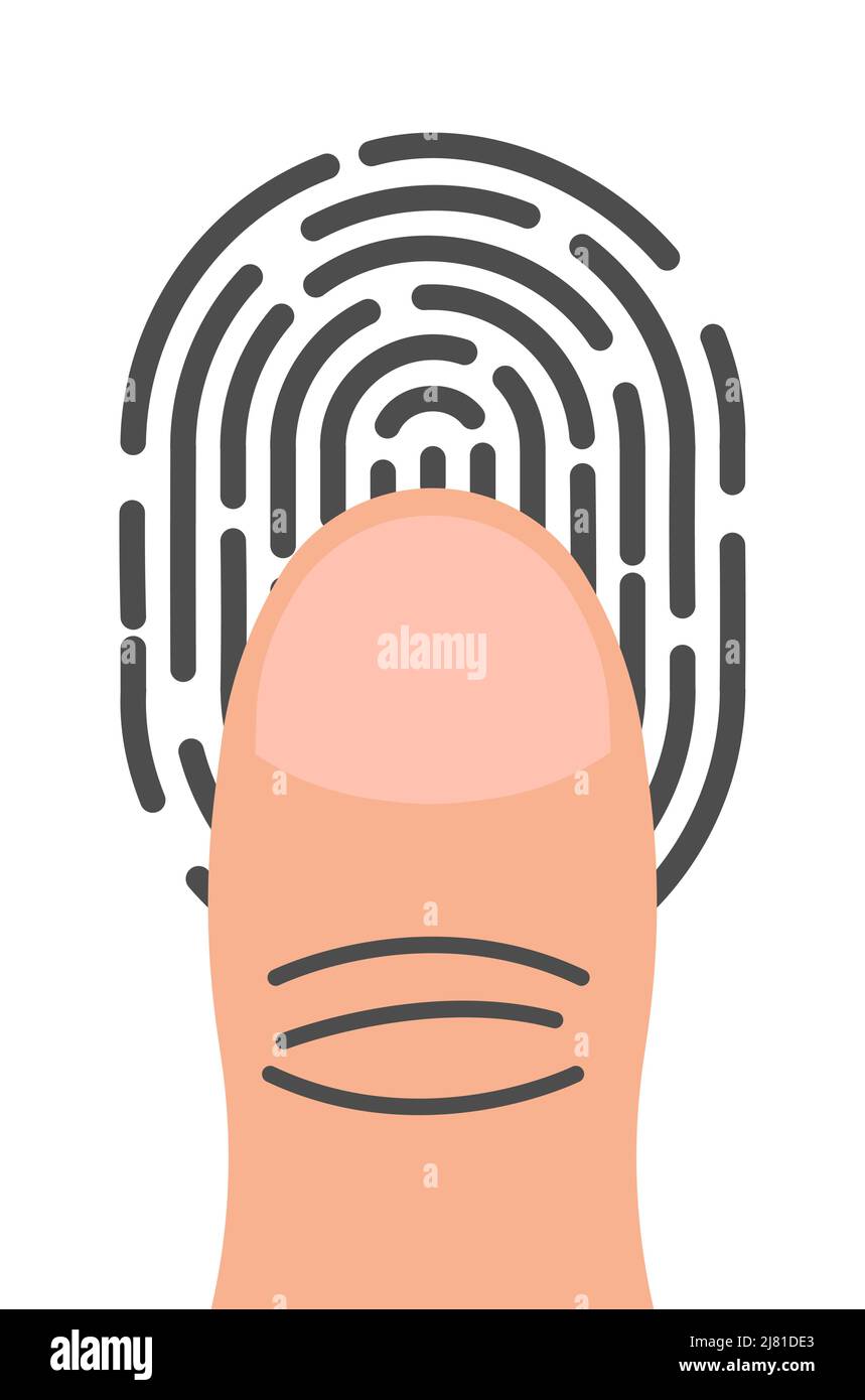 Fingerprint touch identification ui Stock Vector Images - Alamy