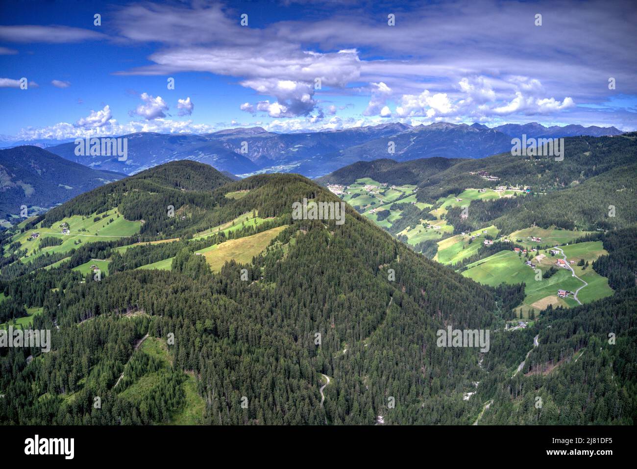 Colors of the Dolomites in the Funes view of the valley in Southern ...