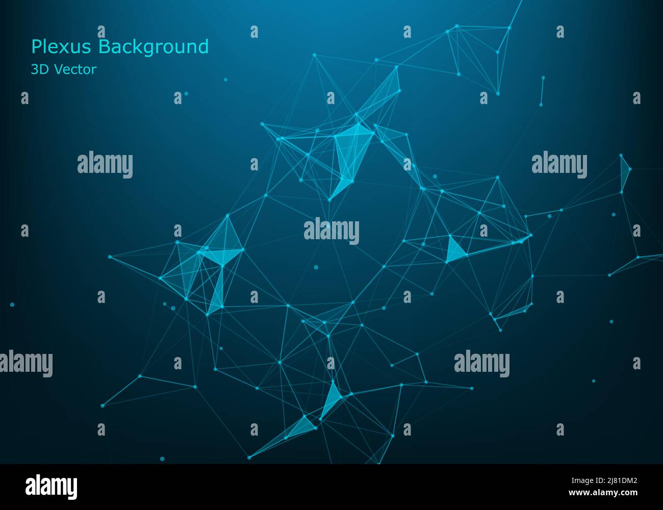 Abstract vector particles and lines. Plexus effect. Futuristic illustration. Polygonal Cyber ...