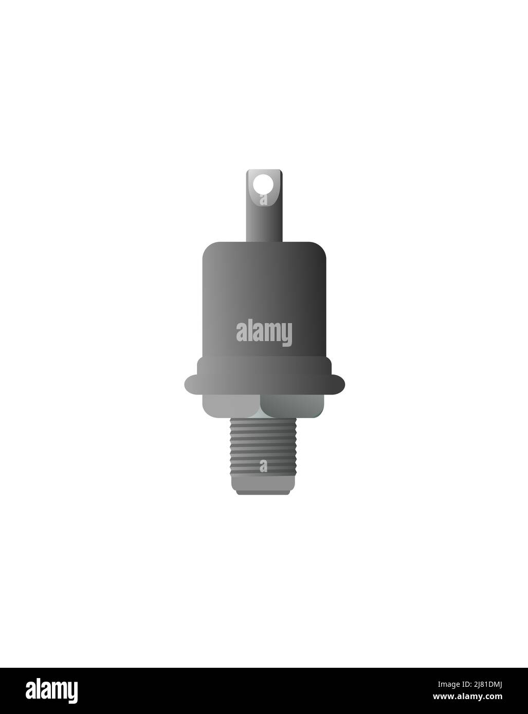 Diode With Two Contacts Element For Radio Circuit Object Isolated On