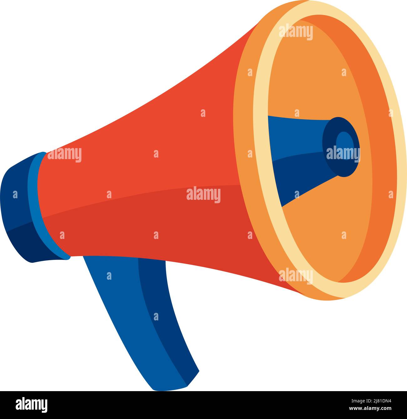orange megaphone sound device icon Stock Vector Image & Art - Alamy