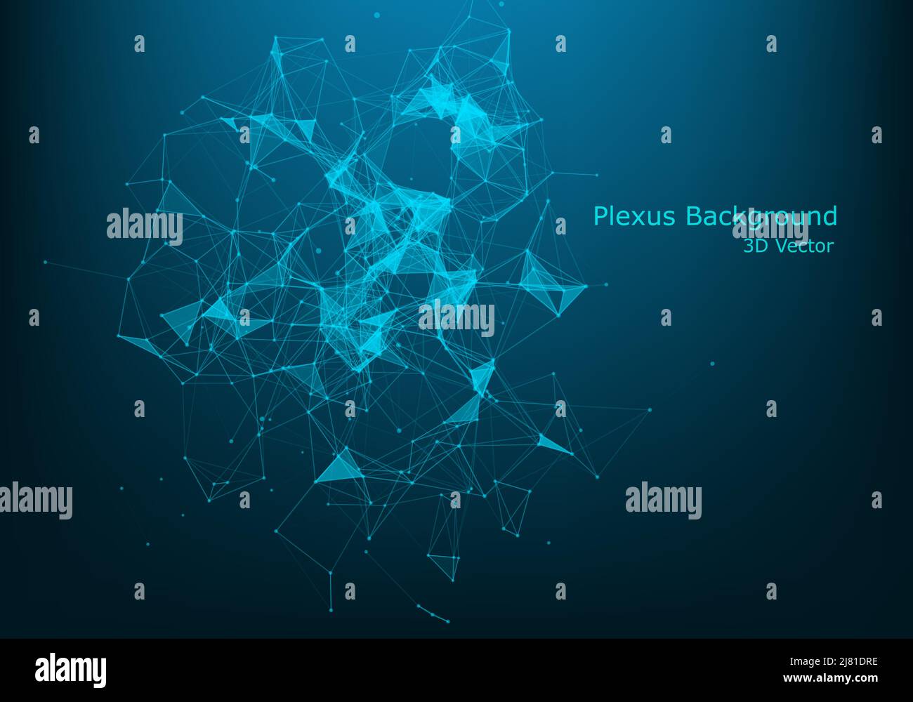 Abstract Polygonal Background With Connected Lines And Dots