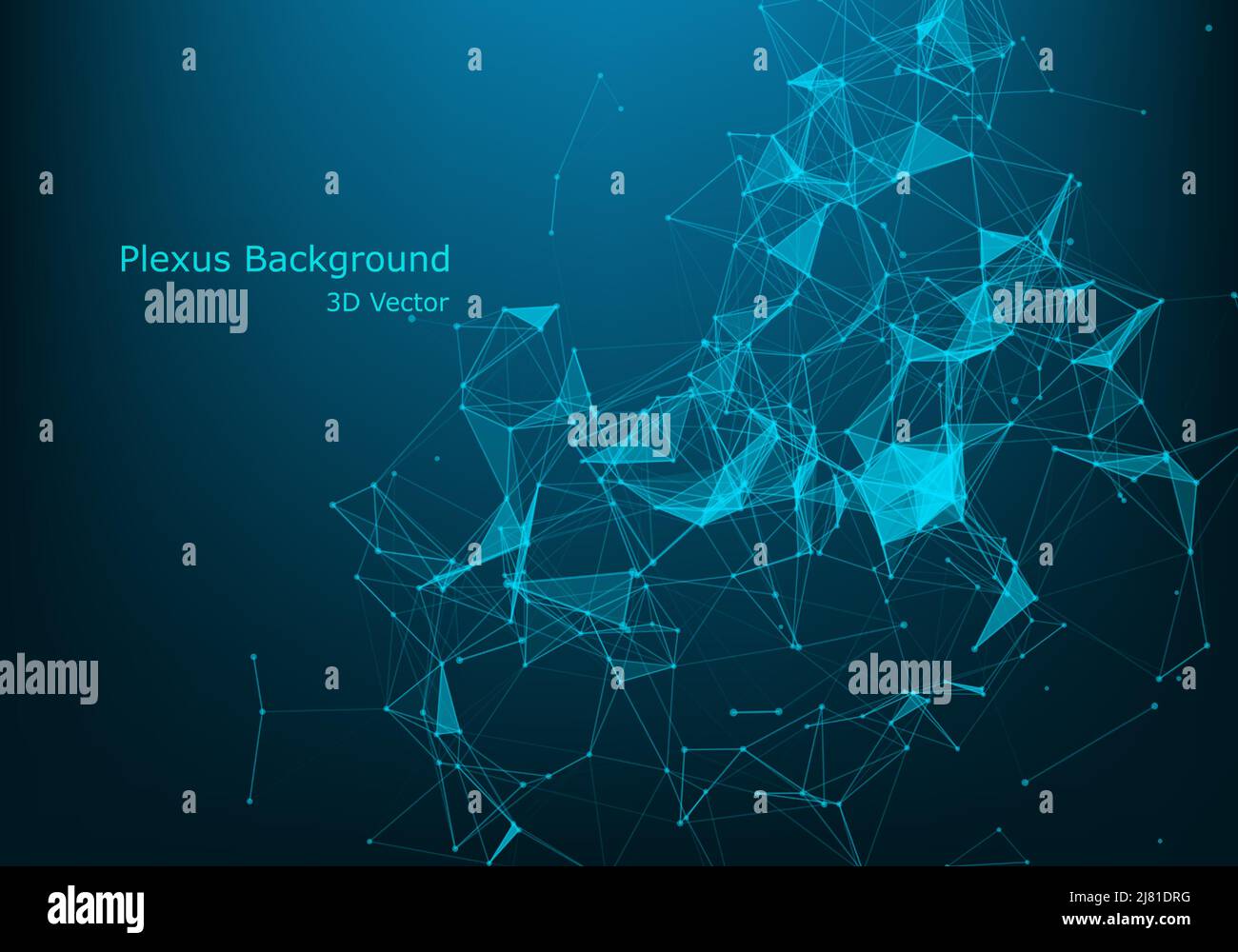 Connected Polygons Plexus Vector Geometric Background Can Be Used For Scientific Or Technology