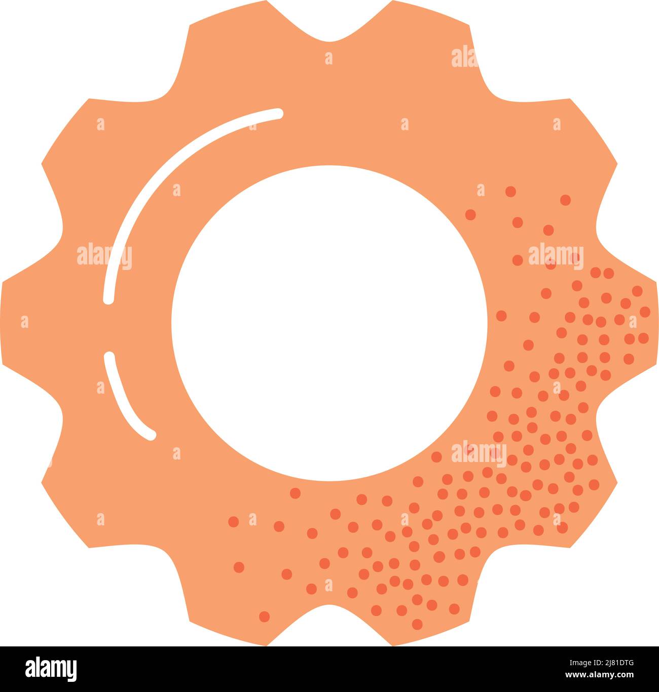 orange gear cog machine icon Stock Vector Image & Art - Alamy