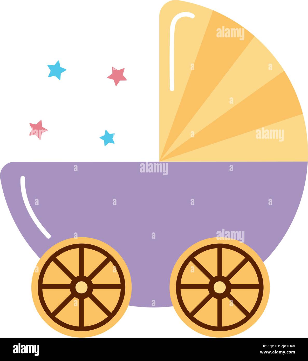 cute little baby cart icon Stock Vector Image & Art - Alamy
