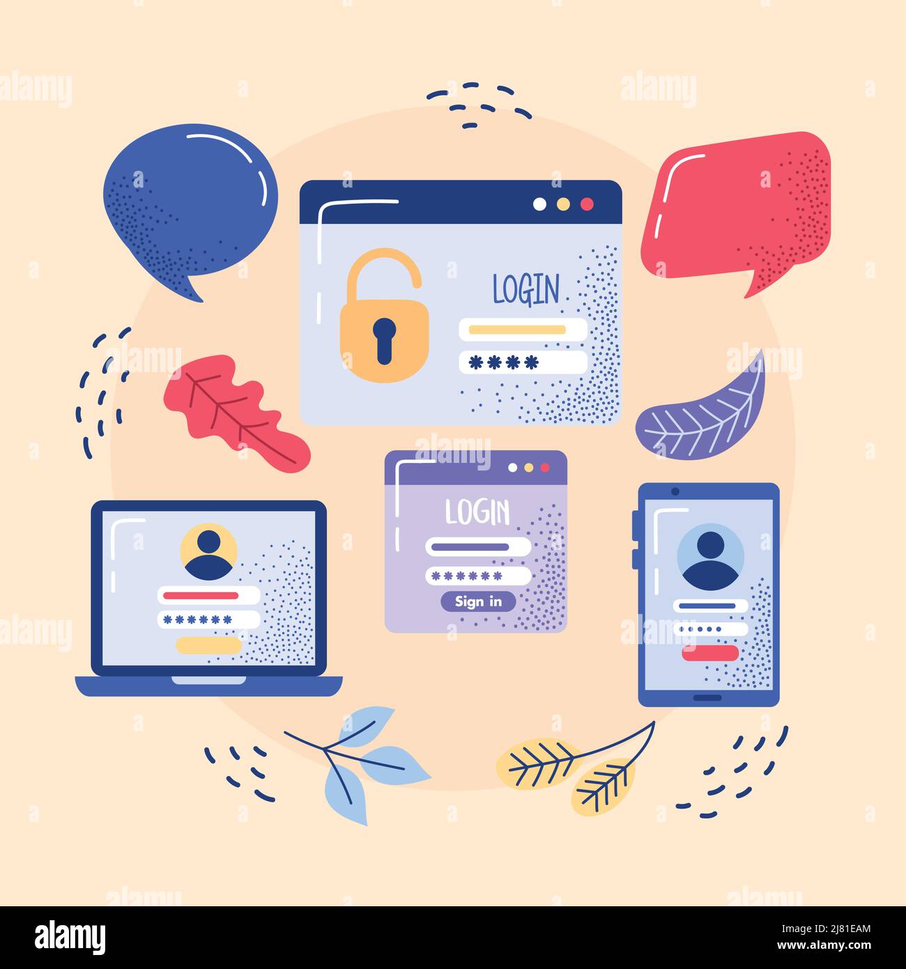 Four member Stock Vector Images - Alamy