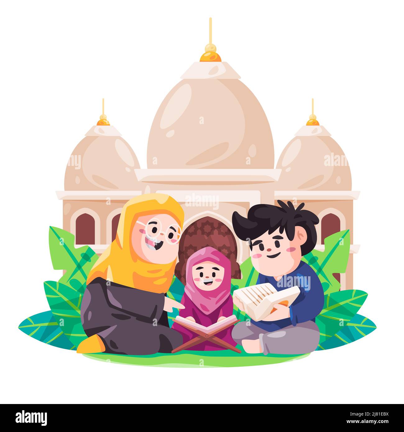 Muslim kids masjid pray hi-res stock photography and images - Alamy