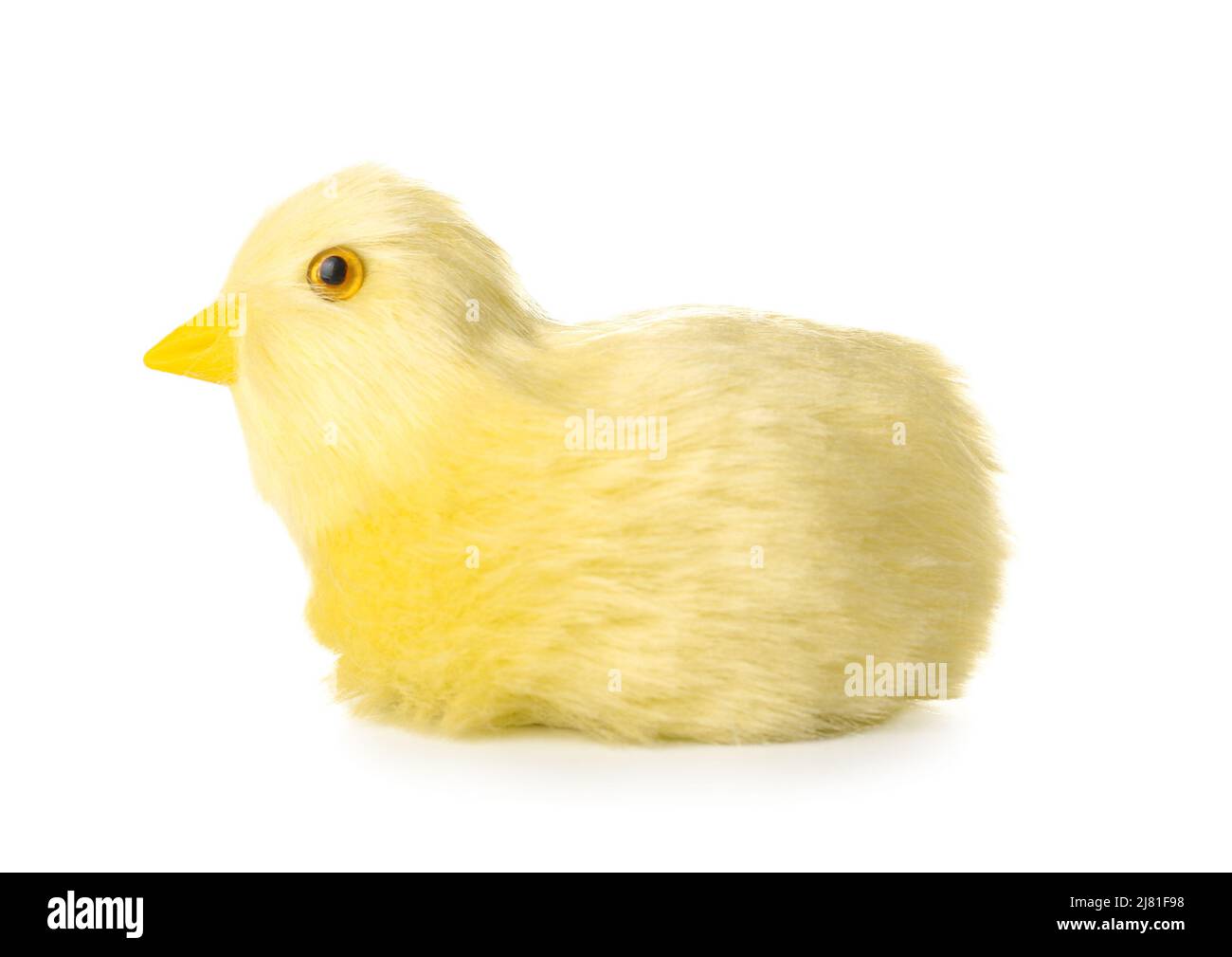 Cute yellow chicken isolated on white Stock Photo - Alamy