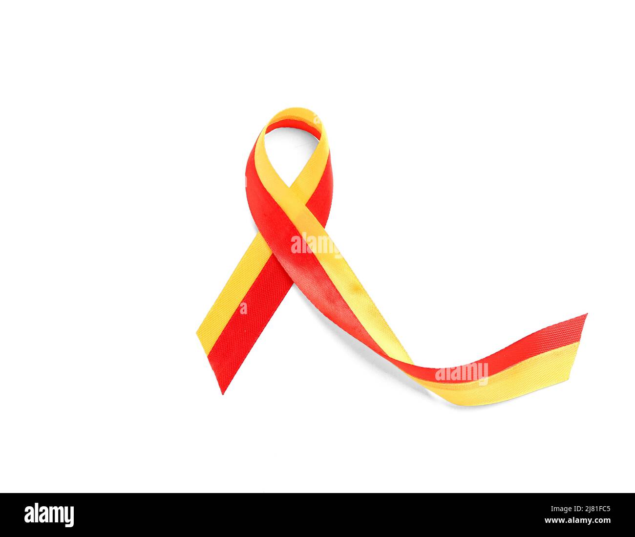 Awareness ribbon on white background. Hepatitis concept Stock Photo - Alamy