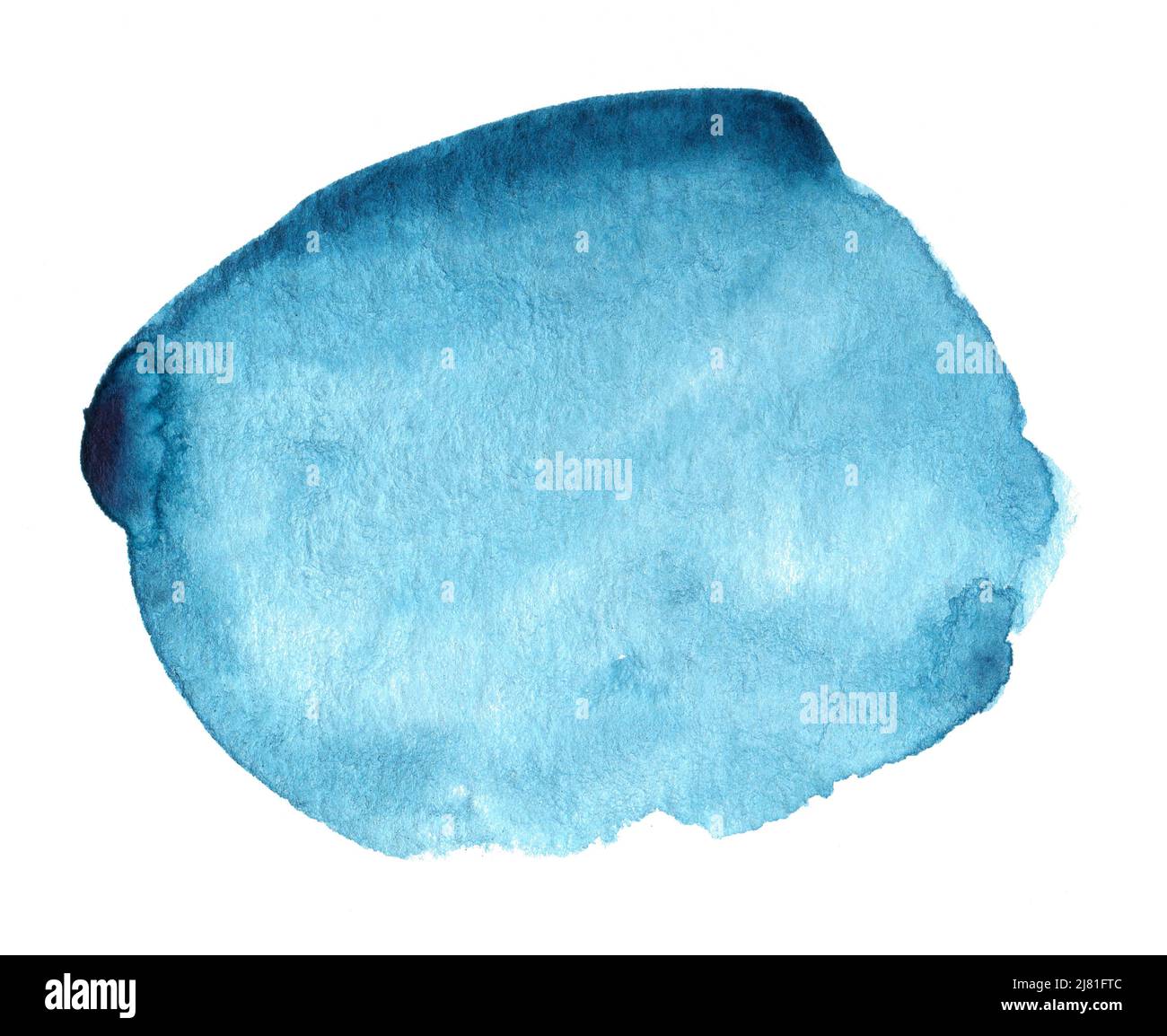 Turquoise watercolor shape. Abstract background for text or logo ...