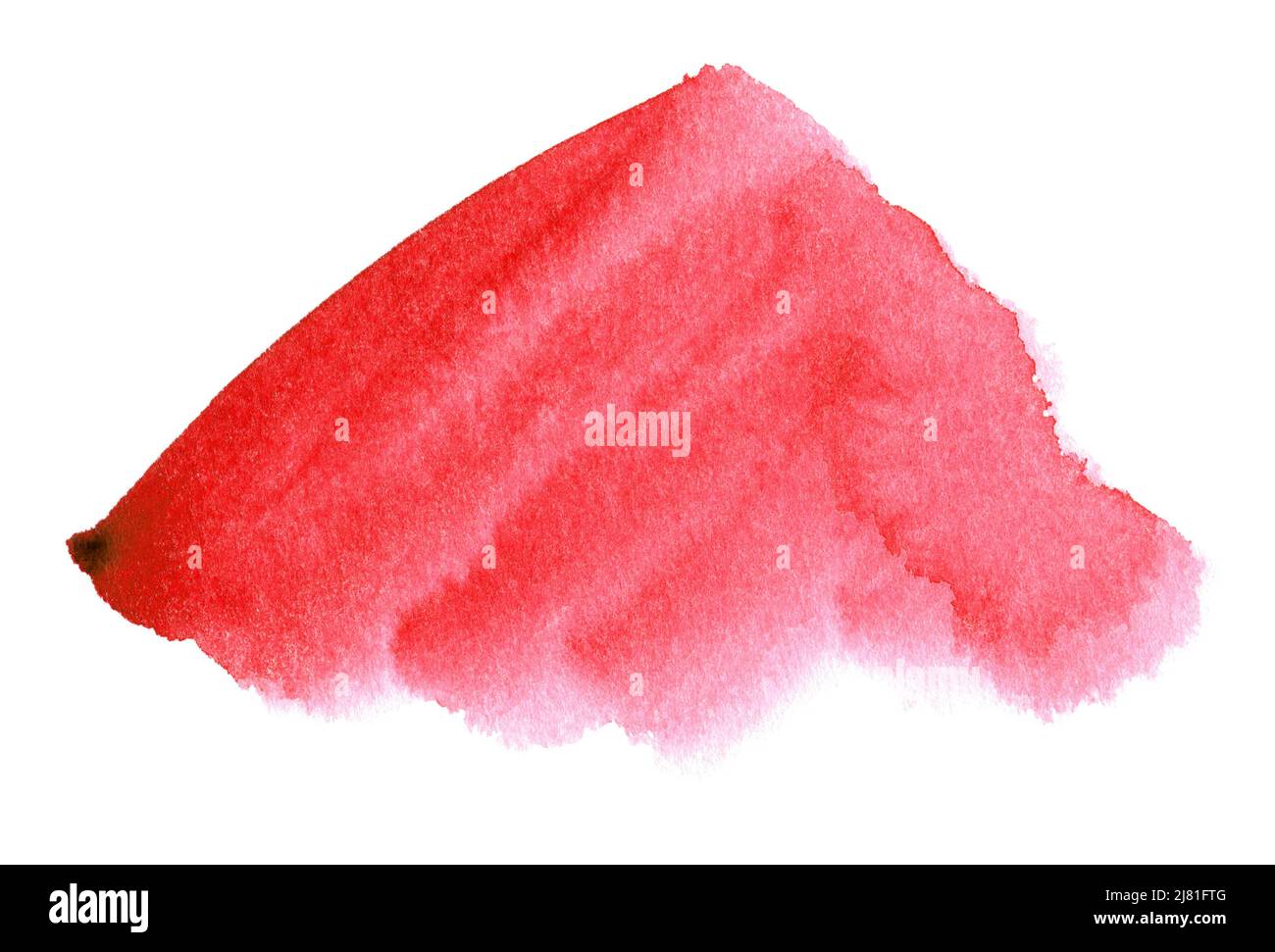 Red watercolor shape. Abstract background for text or logo isolated on ...