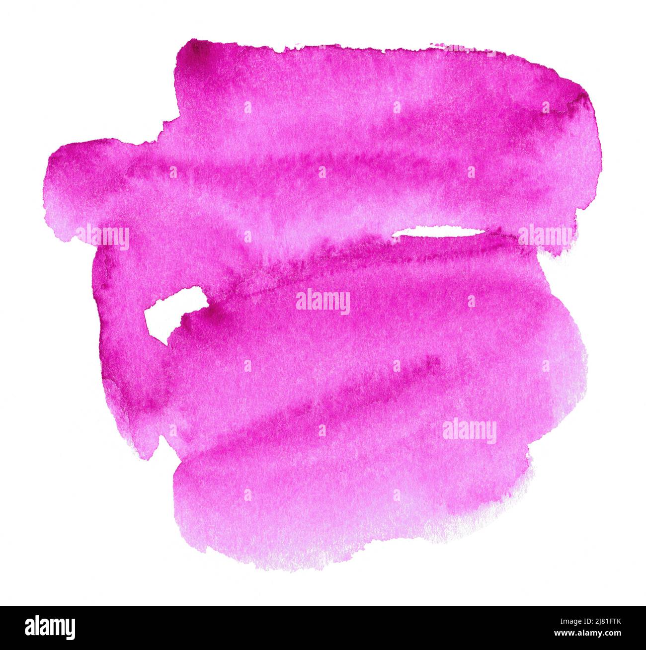 Pink watercolor shape. Abstract background for text or logo isolated on ...