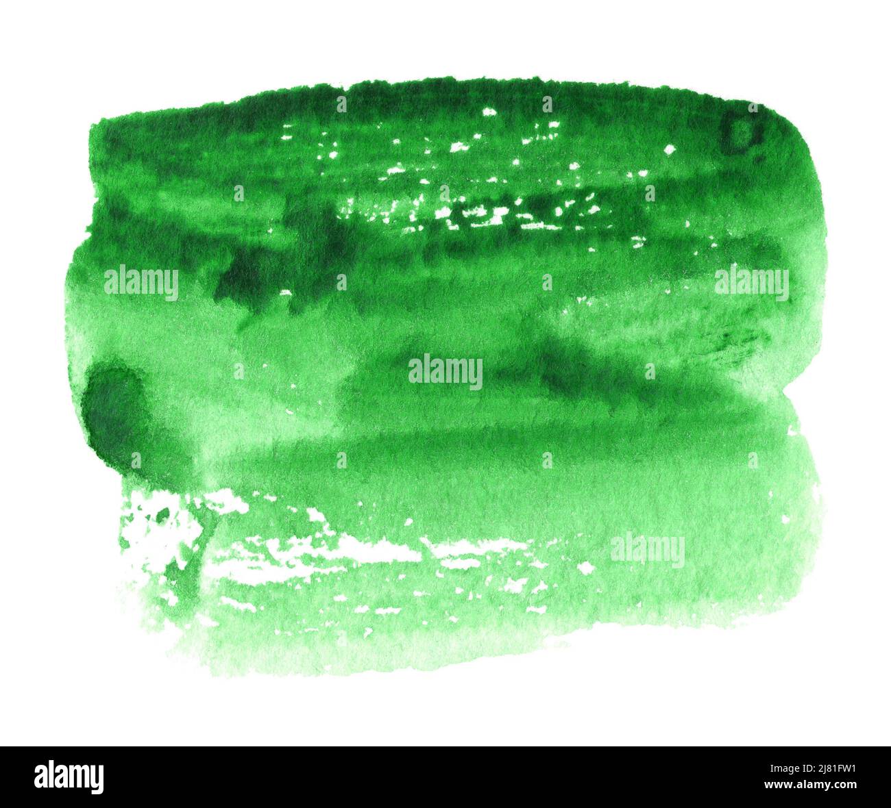 Green watercolor shape. Abstract background for text or logo isolated ...