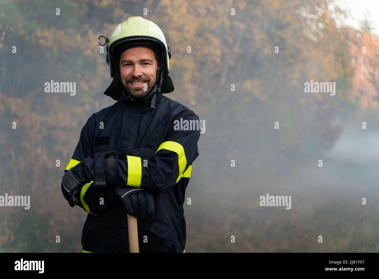Firefighter portrait hi-res stock photography and images - Alamy