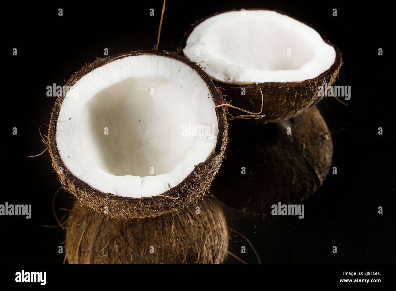 Close up of fresh coconut Stock Photo - Alamy