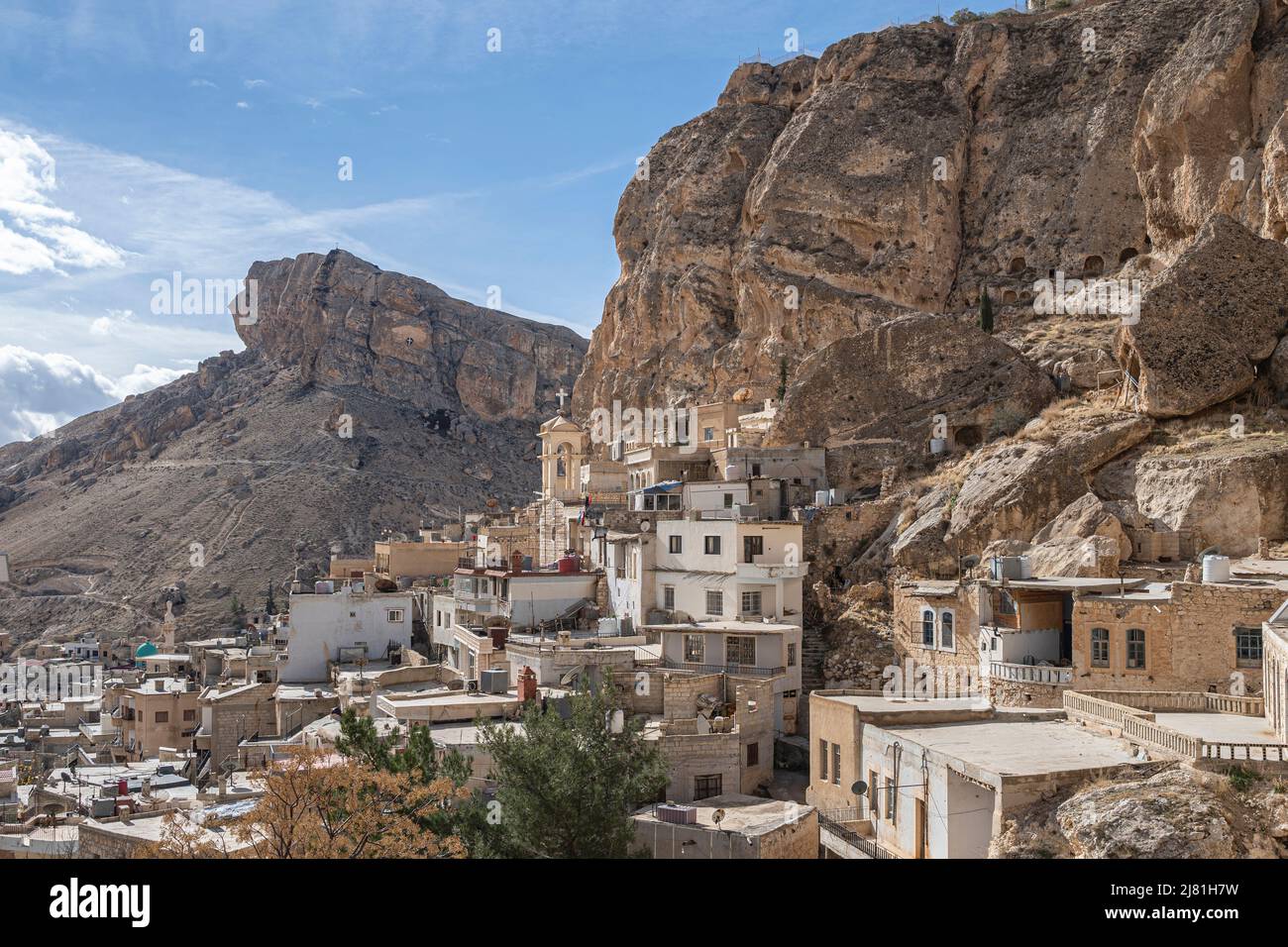 The town of Maaloula located in south Syria was built into the ragged ...
