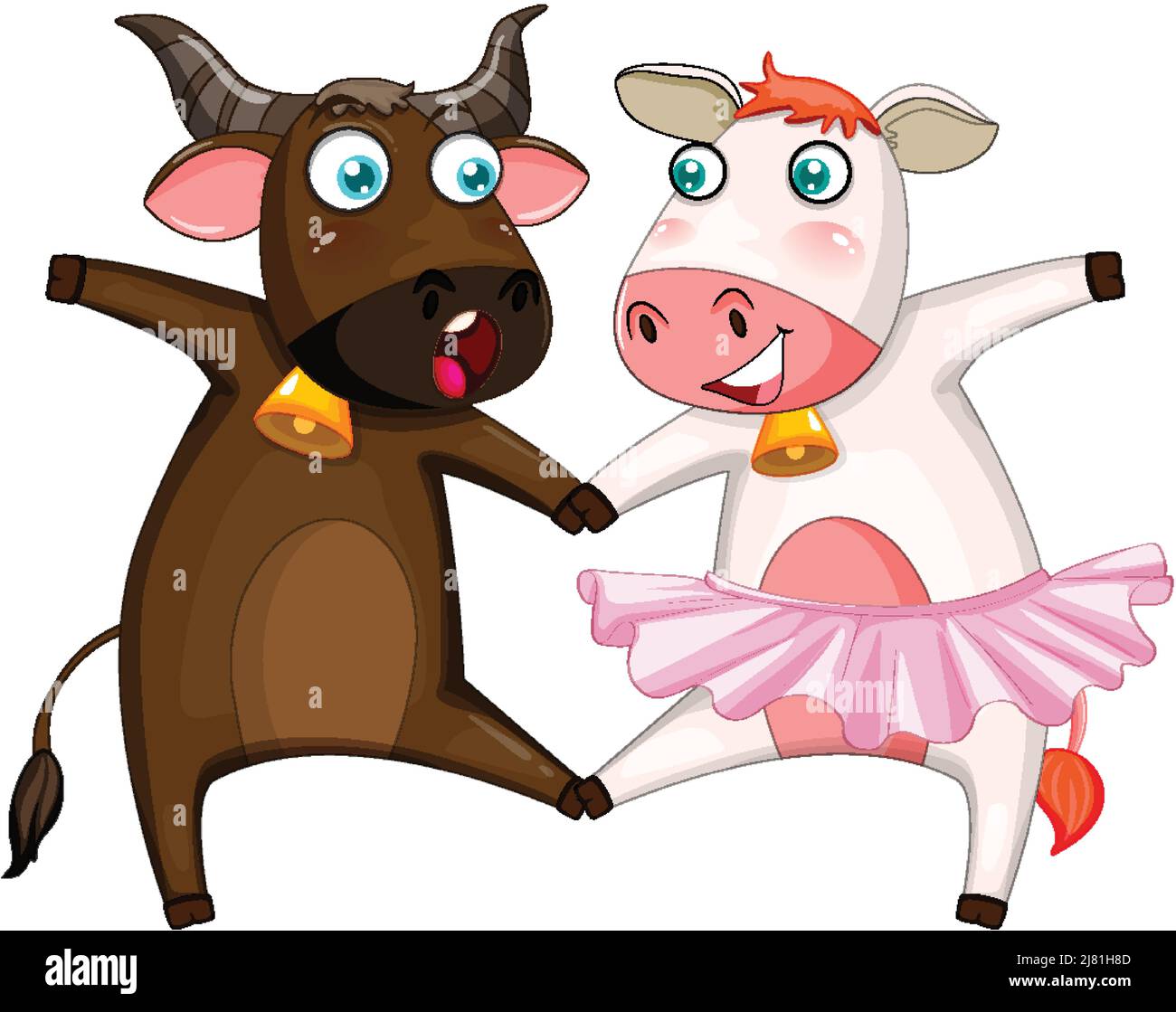 Dancing cow cartoon Stock Vector Images - Alamy