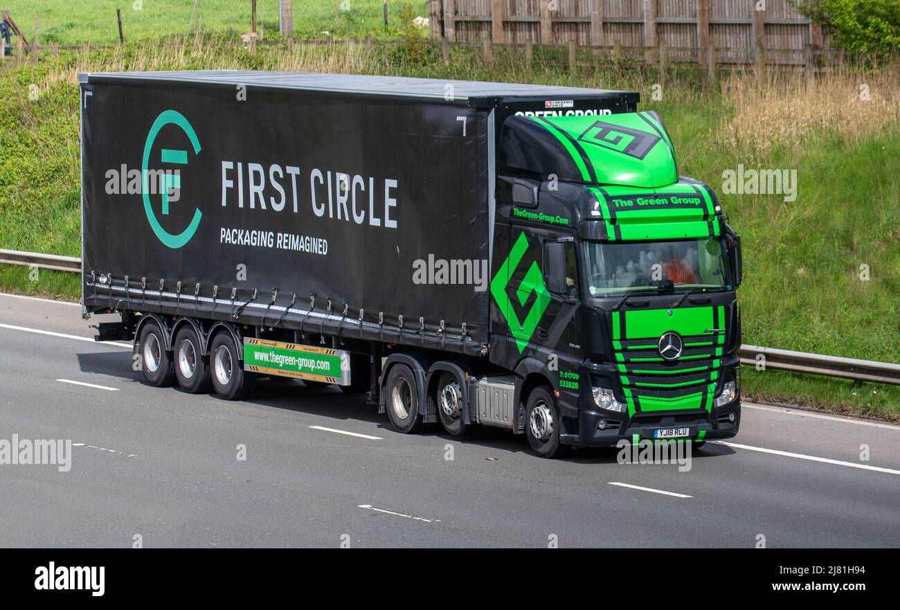 FIRST CIRCLE, The Green Group 2018 Mercedes Benz 12809cc curtain-sided ...