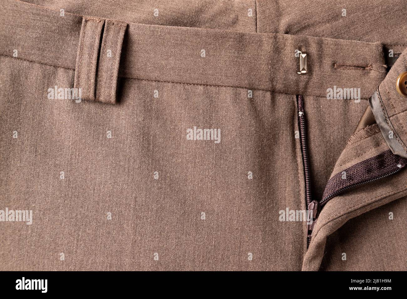 Pants closure, detail of the seam of the clothes Stock Photo - Alamy