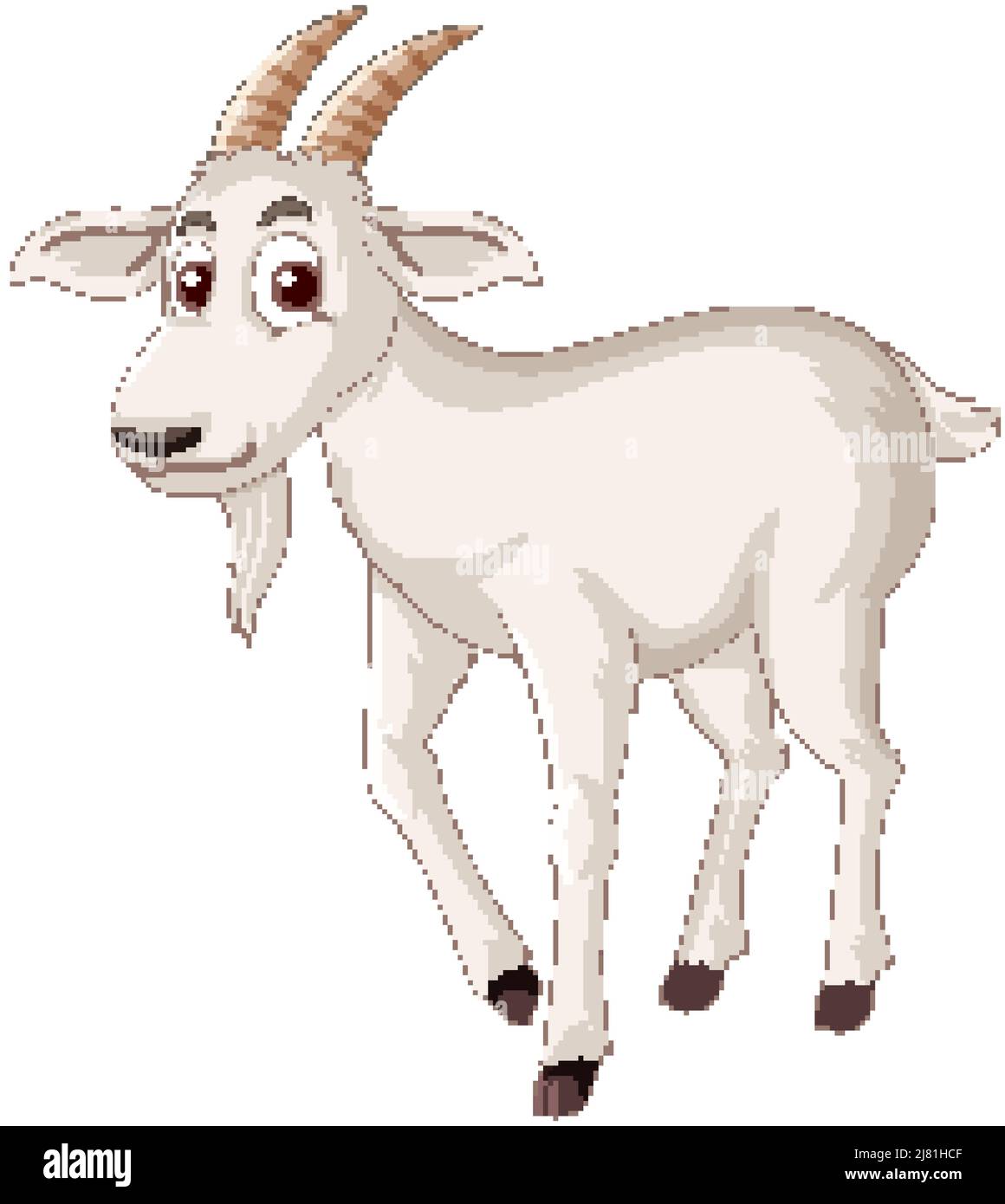 A white goat cartoon character illustration Stock Vector Image & Art ...
