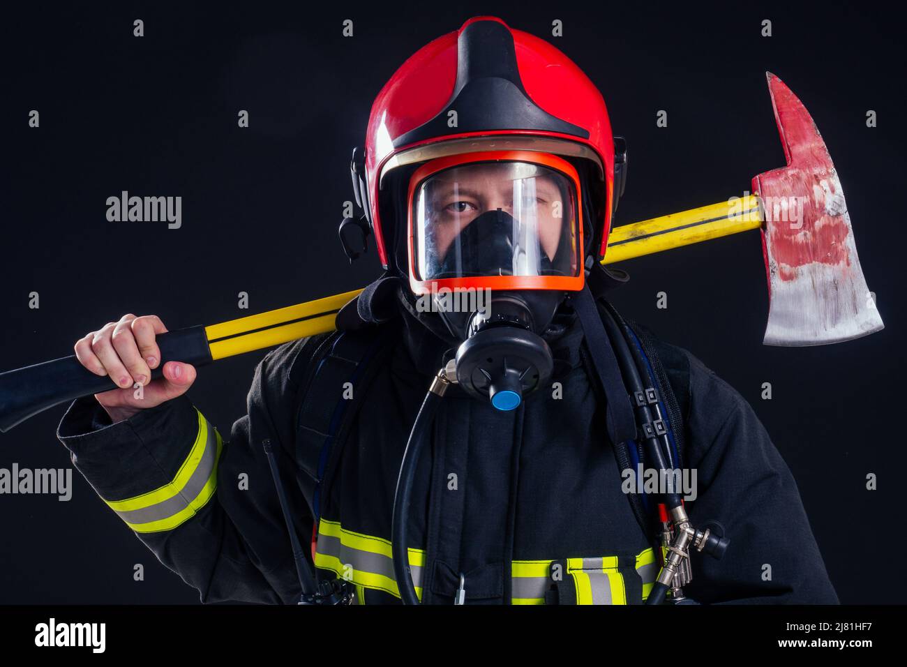 American fireman firefighter fire axe hi-res stock photography and ...