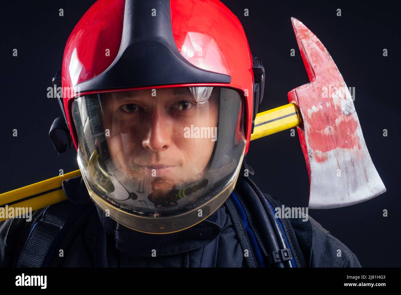 American fireman firefighter fire axe hi-res stock photography and ...