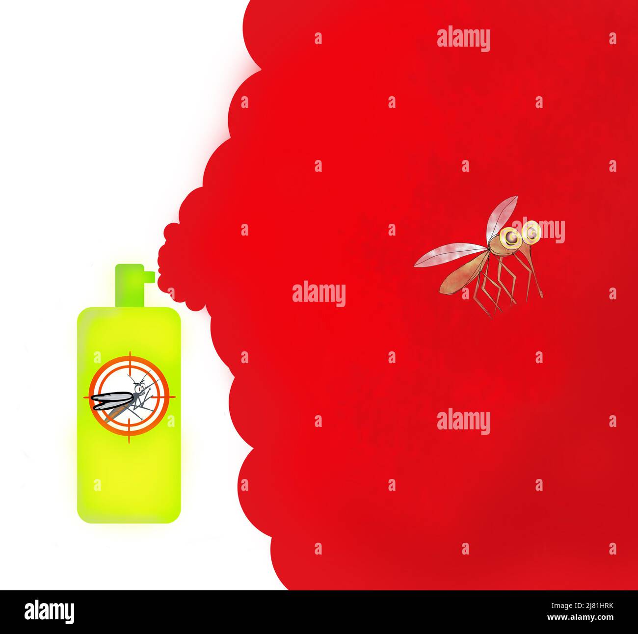 Mosquito repellent banner concept. Insect repellent aerosol. Pest ...