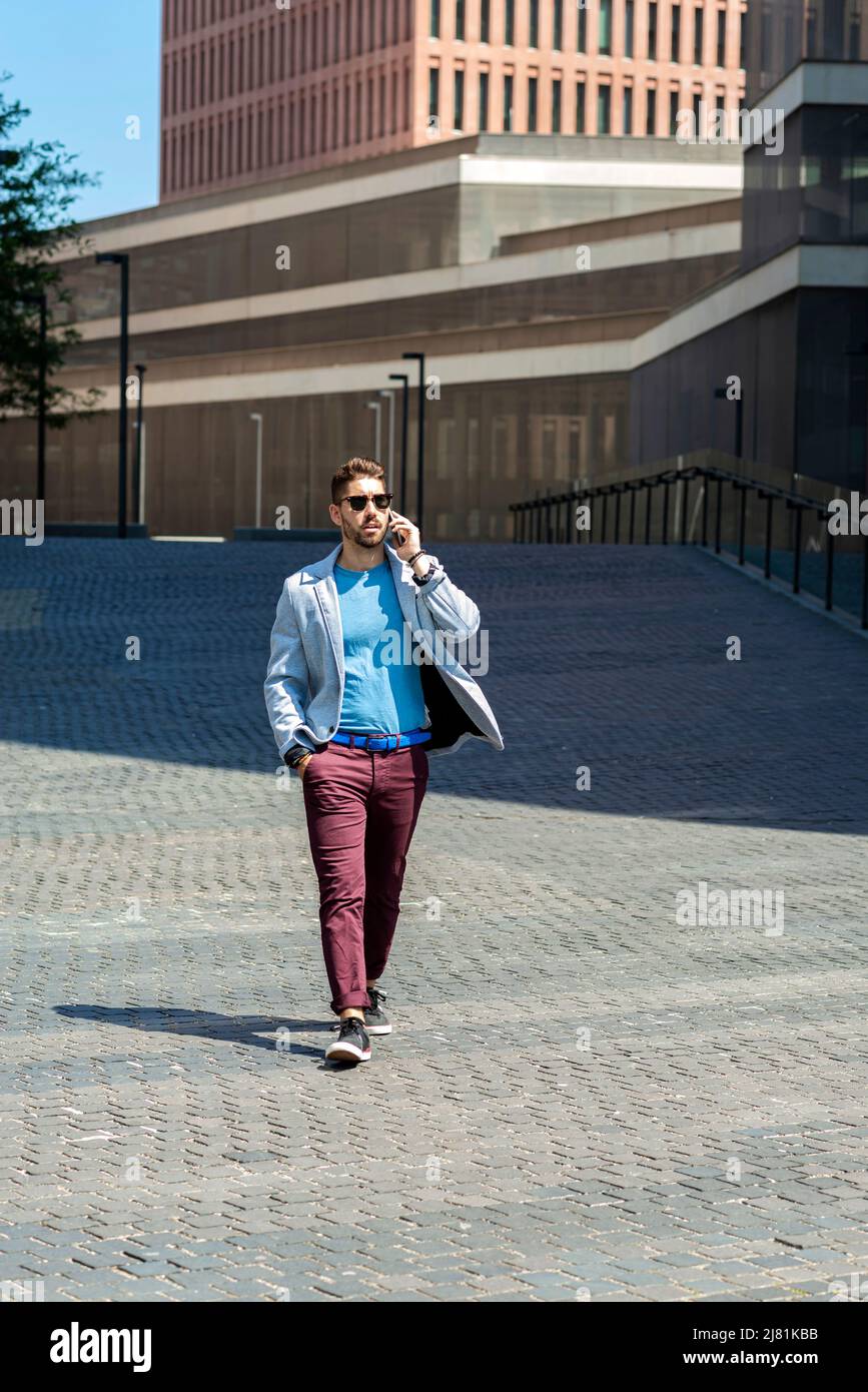 Bearded man walking hi-res stock photography and images - Alamy