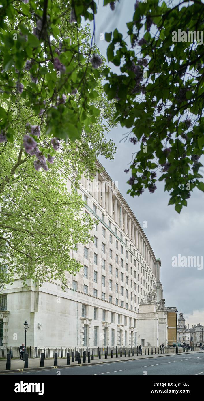 The british Ministry of Defence (MOD) civil service offices, London ...