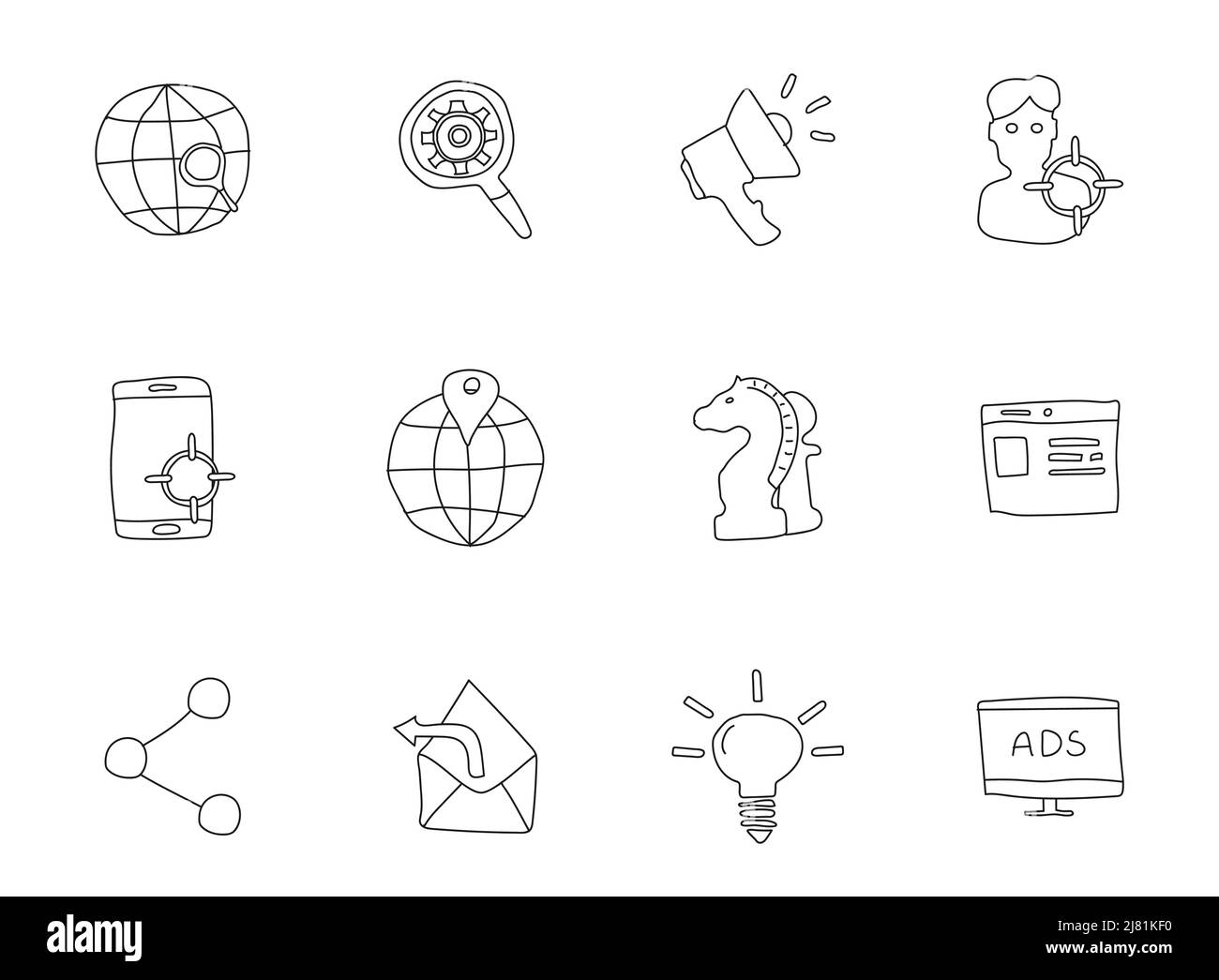 Design ideas linear icons Stock Vector Images - Alamy