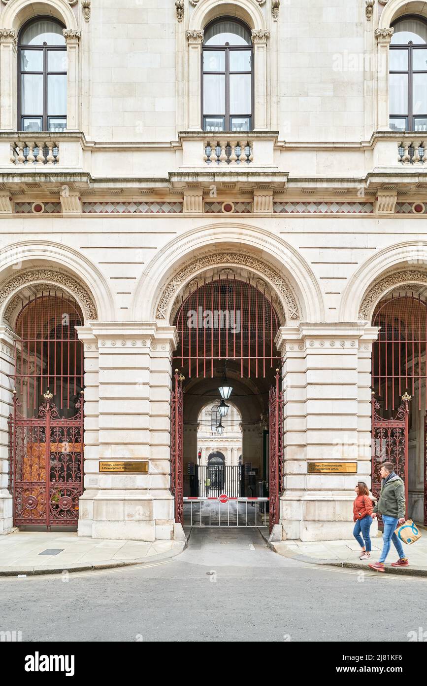 Arch entrances to the Foreign, Commonwealth and Development civil ...
