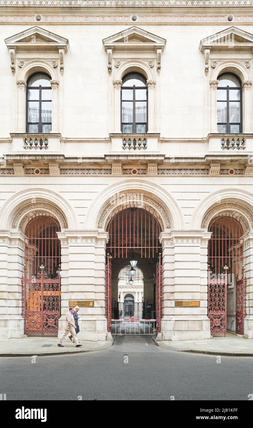 Arched entrances to the Foreign, Commonwealth and Development civil ...