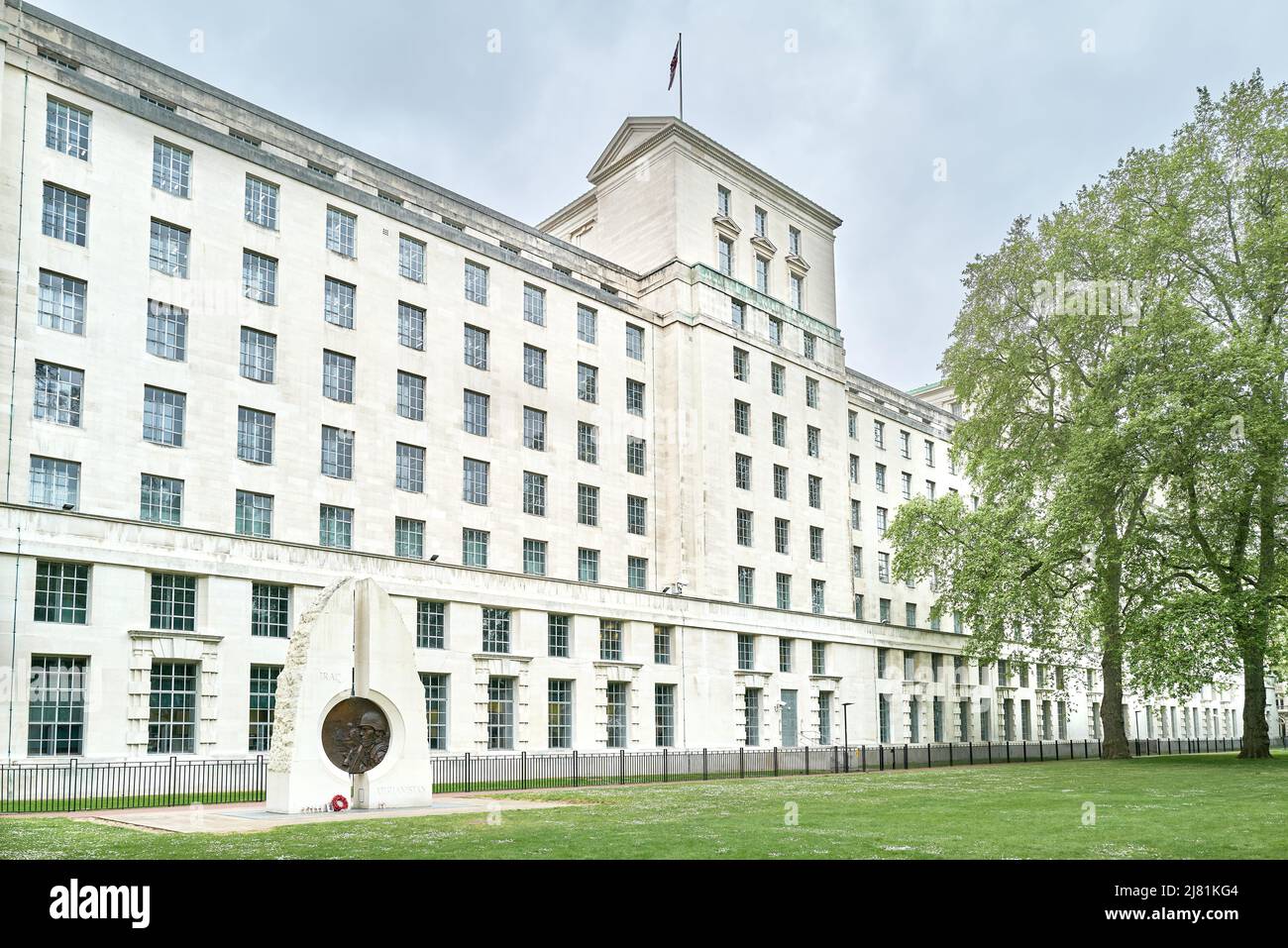 The british Ministry of Defence (MOD) civil service offices, London ...