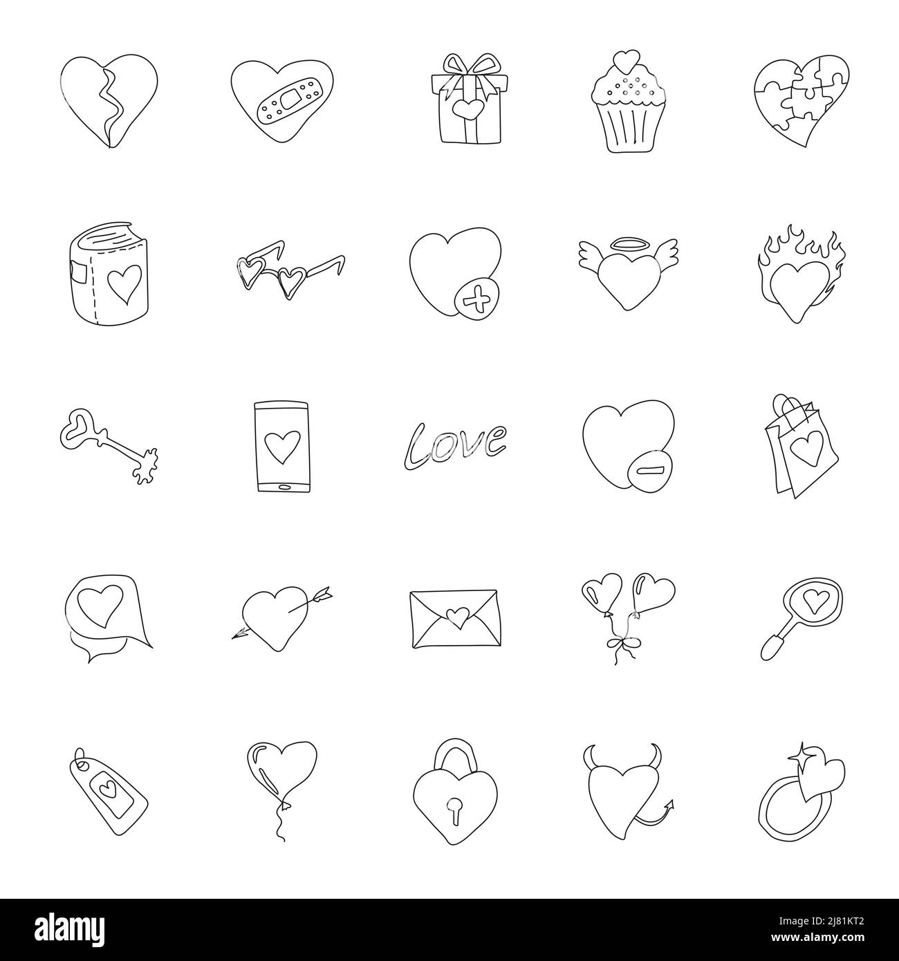 Cartoon heart key Black and White Stock Photos & Images - Alamy