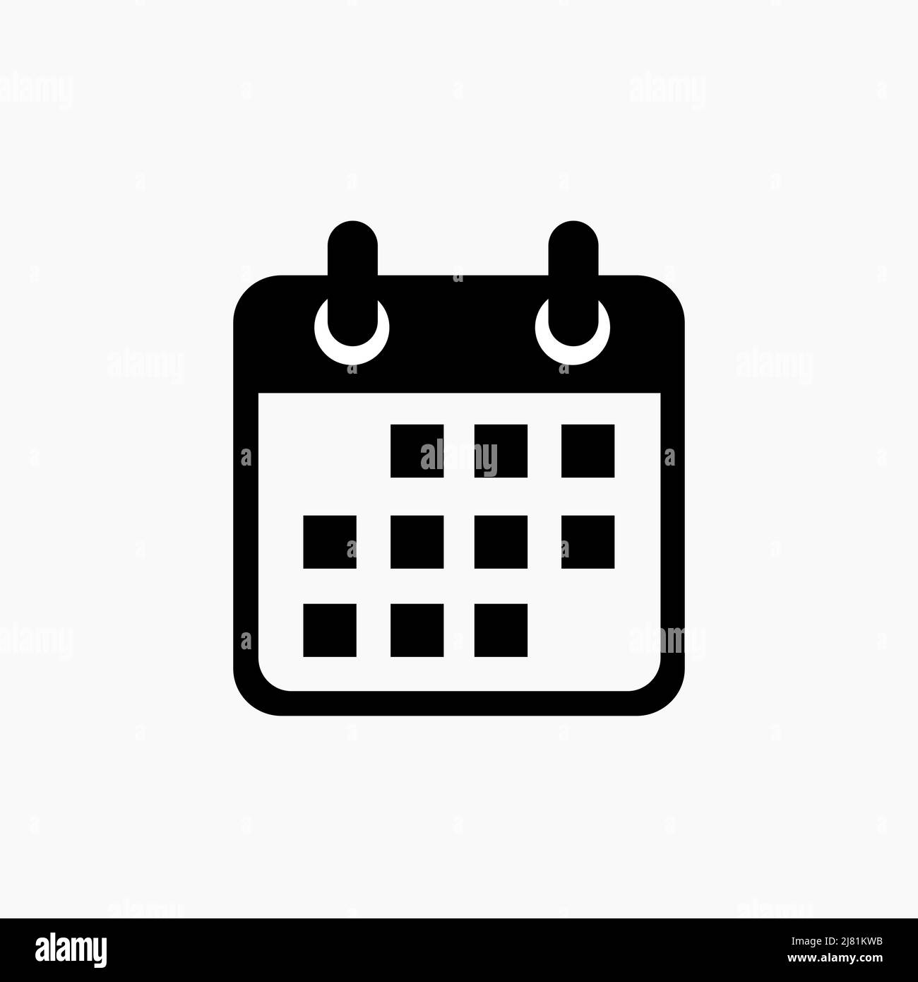 Calendar, Schedule, date icon vector isolated on white background Stock ...
