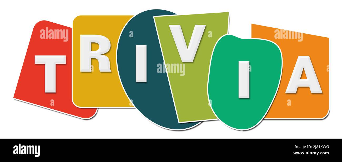 Trivia Colorful Abstract Shapes Horizontal Stock Photo - Alamy