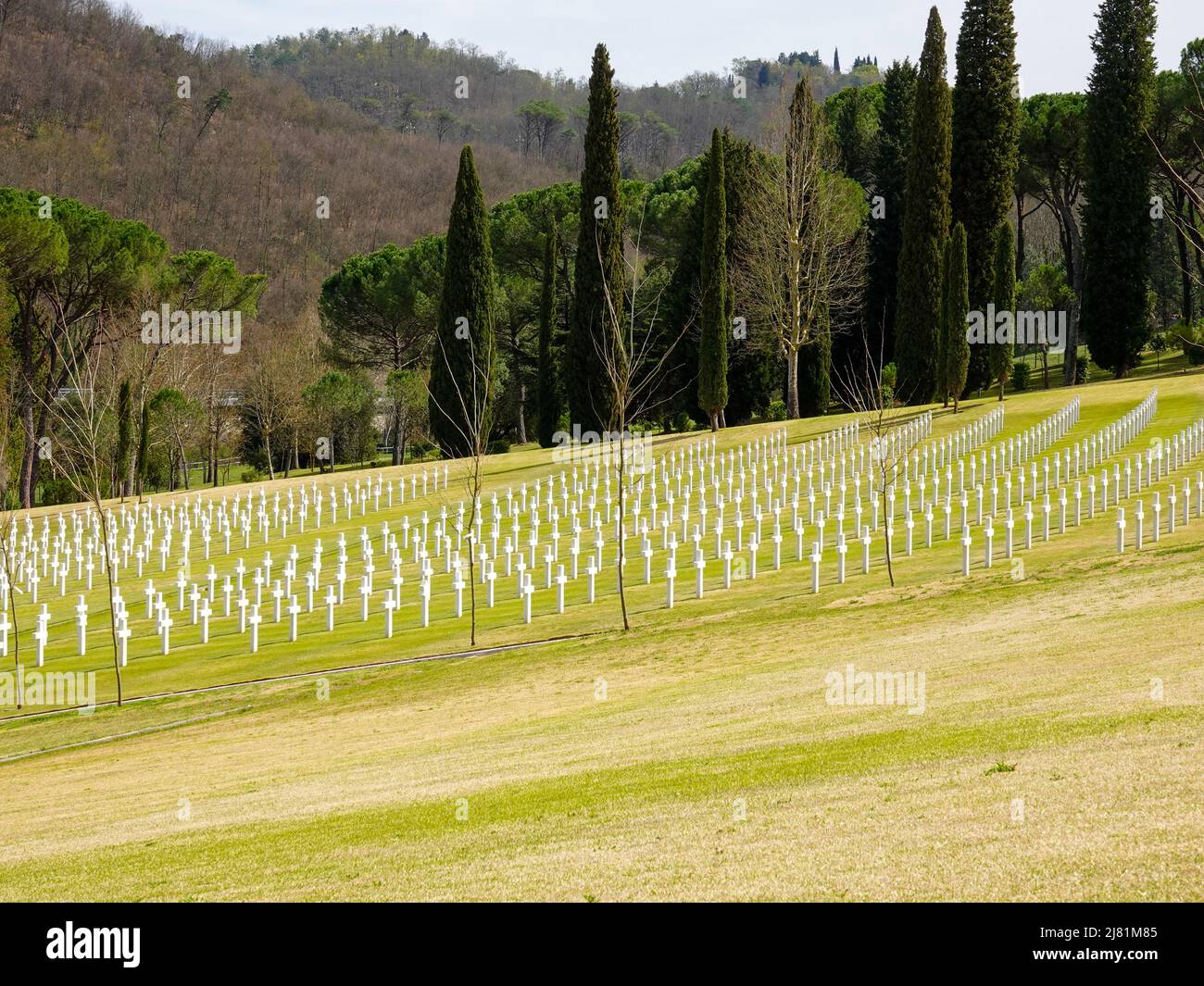 Florence American Cemetery and WWII Memorial, Tuscany, Italy Stock ...