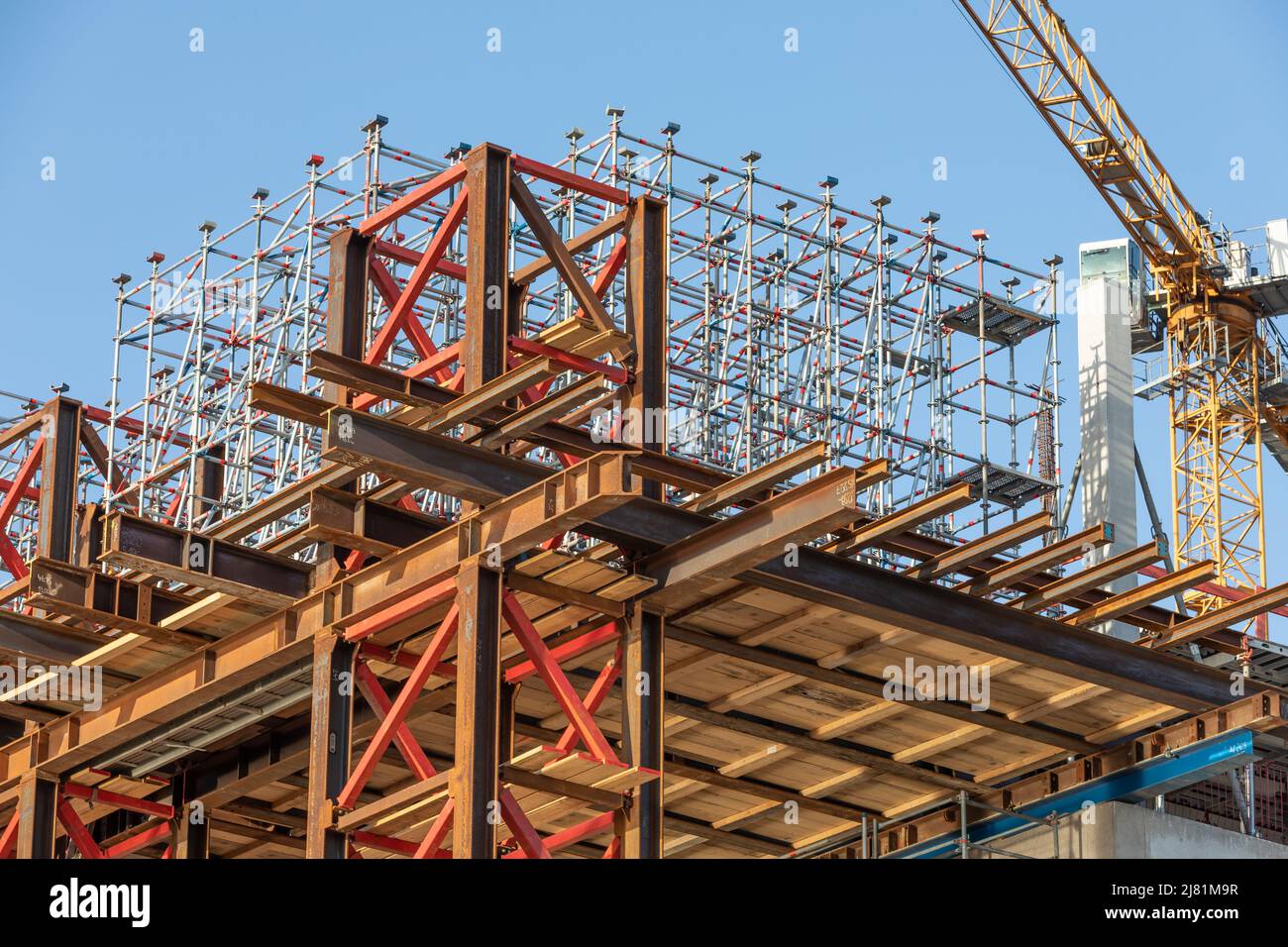 Large construction site with panel ceiling formwork Stock Photo - Alamy