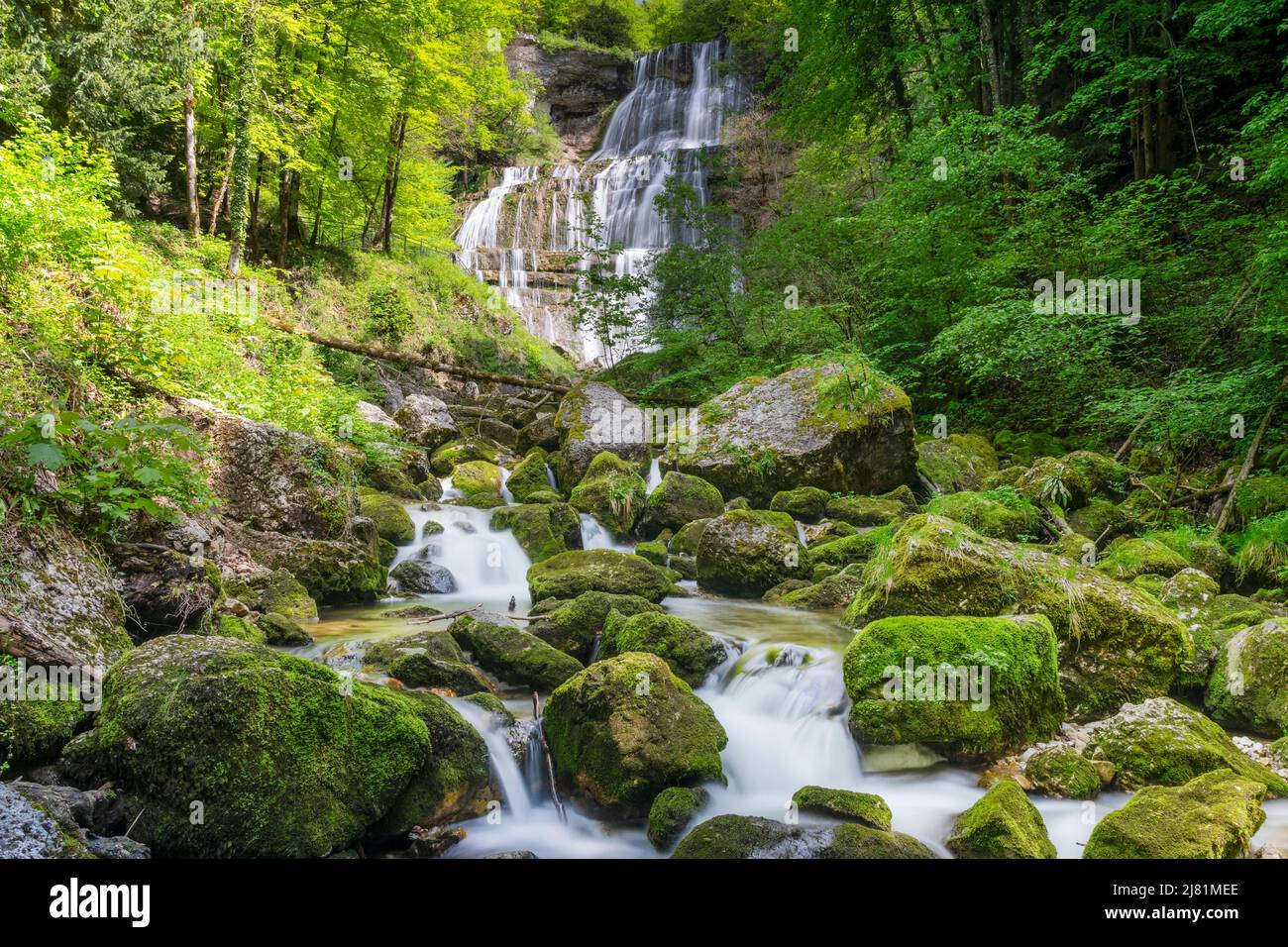 Large view of Cascade du Herisson in France, Europe Stock Photo - Alamy