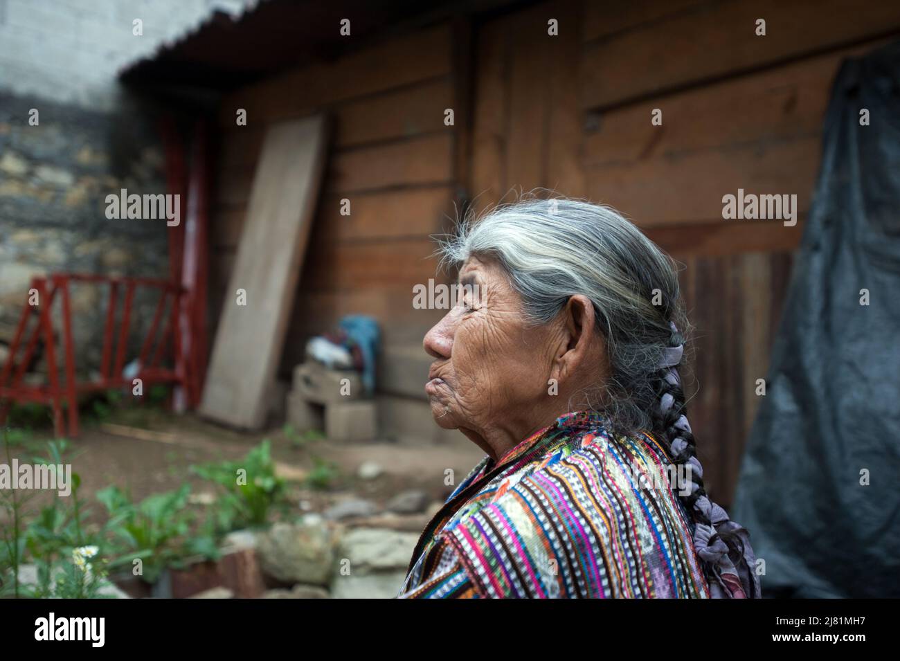 A maya indigenous woman in San Jorge La Laguna, Solola, Guatemala Stock ...