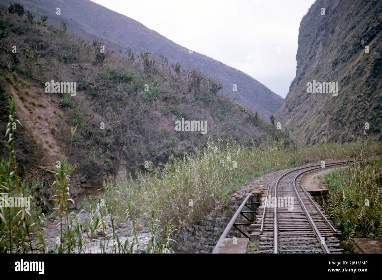 Guayaquil to Riobamba railway route Ecuador, South America, 1962 Stock ...